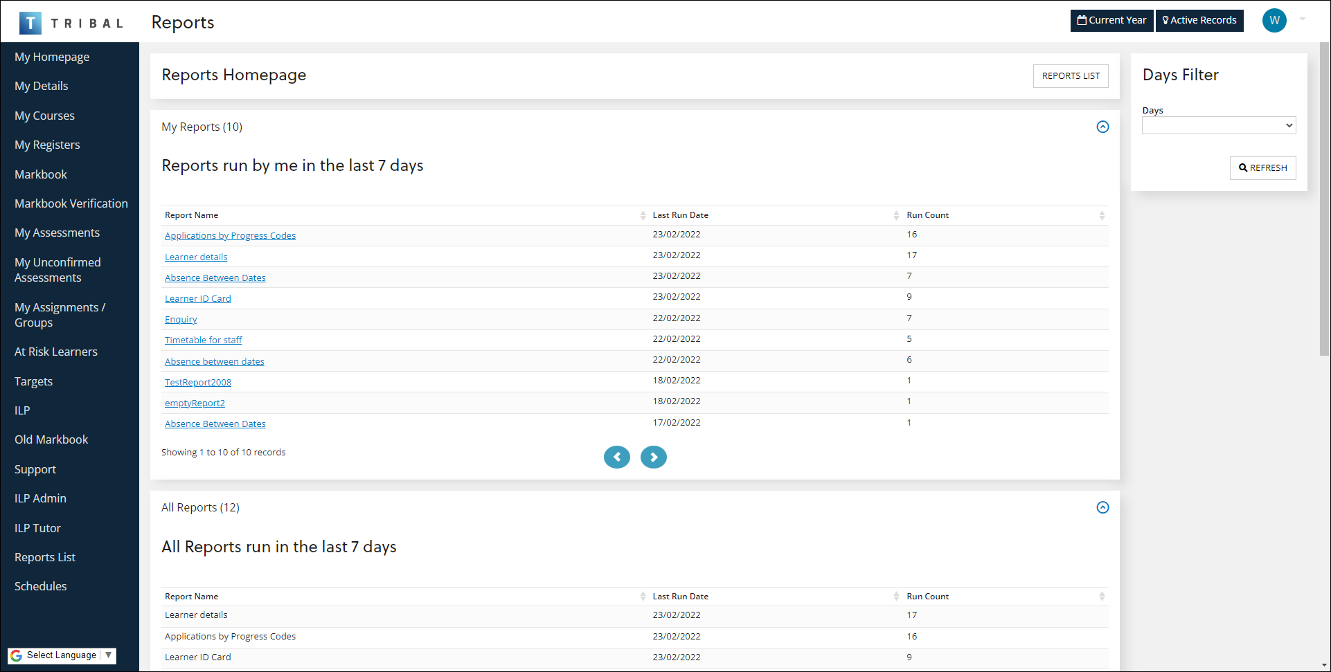 Manage Reports with ontrack Hub